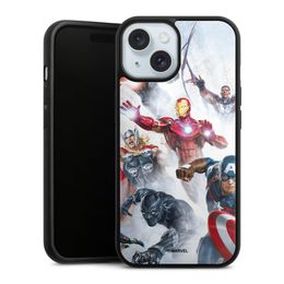 DeinDesign iPhone 15 Handy Gallery Case Handyh&uuml;lle 9H Geh&auml;rtetes Glas R&uuml;ckseite H&uuml;lle Marvel Avengers Official Licensed Product Gallery Case