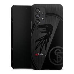 DeinDesign Galaxy A53 5G Handy Premium Case Smartphone Handyh&uuml;lle Schutzh&uuml;lle gl&auml;nzend Metallic Look Sc Freiburg Official Licensed Product Premium Case