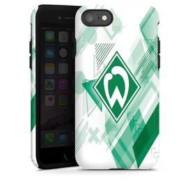 DeinDesign iPhone SE (2020) Handy Panzer Handyh&uuml;lle robuste Outdoor H&uuml;lle Schutzh&uuml;lle gl&auml;nzend Sv Werder Bremen Official Licensed Product Muster Tough Case
