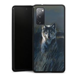 DeinDesign Galaxy S20 FE Handy Silikon H&uuml;lle Case schwarz Handyh&uuml;lle Nature Painting Wolf