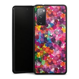 DeinDesign Galaxy S20 FE Handy Silikon H&uuml;lle Case schwarz Handyh&uuml;lle Water Colour Colourful Points