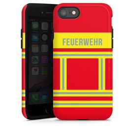 DeinDesign iPhone SE (2020) Handy Panzer Handyh&uuml;lle robuste Outdoor H&uuml;lle Schutzh&uuml;lle gl&auml;nzend Fire Fighters Fire Fighter Life Saver Tough Case
