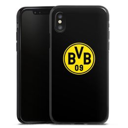DeinDesign iPhone X Handy Silikon H&uuml;lle Case schwarz Handyh&uuml;lle Logo Borussia Dortmund Bvb