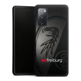 DeinDesign Galaxy S20 FE Handy Premium Silikon H&uuml;lle Handyh&uuml;lle schwarz Case Sc Freiburg Official Licensed Product Metallic Look Silikon Premium Case
