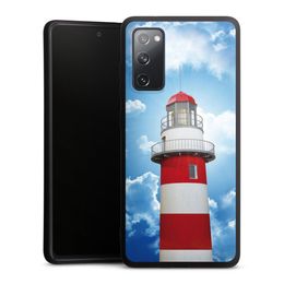 DeinDesign Galaxy S20 FE Handy Premium Silikon H&uuml;lle Handyh&uuml;lle schwarz Case Sky Lighthouse Cloud Silikon Premium Case