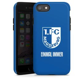 DeinDesign iPhone SE (2022) Handy Panzer Handyh&uuml;lle robuste Outdoor H&uuml;lle Schutzh&uuml;lle gl&auml;nzend Coat Of Arms 1. Fc Magdeburg Official Licensed Product Tough Case