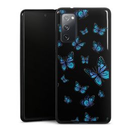 DeinDesign Galaxy S20 FE Handy Silikon H&uuml;lle Case schwarz Handyh&uuml;lle Transparent Muster Butterfly