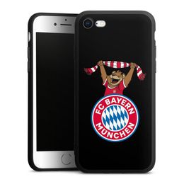 DeinDesign iPhone SE (2020) Handy Premium Silikon H&uuml;lle Handyh&uuml;lle schwarz Case Fc Bayern M&uuml;nchen Official Licensed Product Bernie Silikon Premium Case