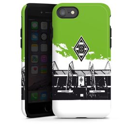 DeinDesign iPhone SE (2020) Handy Panzer Handyh&uuml;lle robuste Outdoor H&uuml;lle Schutzh&uuml;lle gl&auml;nzend Borussia M&ouml;nchengladbach Stadium Merchandise Tough Case