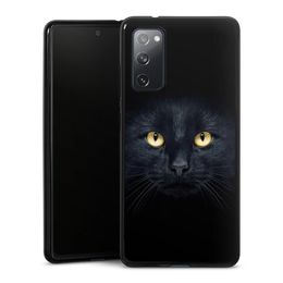 DeinDesign Galaxy S20 FE 5G Handy Silikon H&uuml;lle Case schwarz Handyh&uuml;lle Black Eye Cat