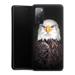 DeinDesign Galaxy S20 FE 5G Handy Premium Silikon H&uuml;lle Handyh&uuml;lle schwarz Case Bird Animals Eagle Silikon Premium Case