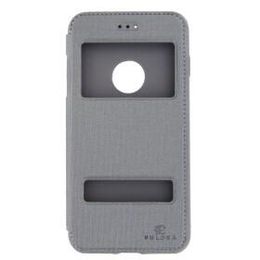 Flip Hülle für iPhone 7 Plus Grau Handy Tasche Schutz