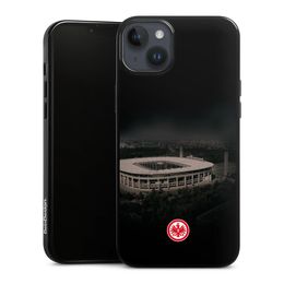 DeinDesign iPhone 14 Plus Handy Silikon H&uuml;lle Case schwarz Handyh&uuml;lle Stadium Official Licensed Product Eintracht Frankfurt