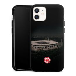 DeinDesign iPhone 12 Handy Silikon H&uuml;lle Case schwarz Handyh&uuml;lle Official Licensed Product Stadium Eintracht Frankfurt