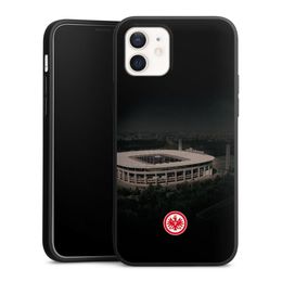 DeinDesign iPhone 12 Handy Premium Silikon H&uuml;lle Handyh&uuml;lle schwarz Case Stadium Official Licensed Product Eintracht Frankfurt Silikon Premium Case