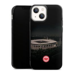 DeinDesign iPhone 13 Mini Handy Slim Case extra d&uuml;nn Silikon Handyh&uuml;lle schwarz H&uuml;lle Stadium Official Licensed Product Eintracht Frankfurt Silikon Slim Case