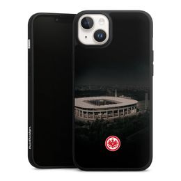 DeinDesign iPhone 14 Handy Premium Silikon H&uuml;lle Handyh&uuml;lle schwarz Case Stadium Official Licensed Product Eintracht Frankfurt Silikon Premium Case
