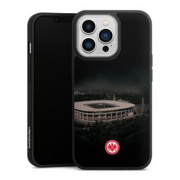 DeinDesign iPhone 13 Pro Handy Premium Silikon H&uuml;lle Handyh&uuml;lle schwarz Case Stadium Official Licensed Product Eintracht Frankfurt Silikon Premium Case