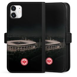 DeinDesign iPhone 11 Handy Klapph&uuml;lle Handyh&uuml;lle aus Kunst Leder schwarz Flip Case Stadium Official Licensed Product Eintracht Frankfurt Sideflip mit Lasche