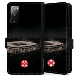 DeinDesign Galaxy S20 Handy Klapph&uuml;lle Handyh&uuml;lle aus Kunst Leder schwarz Flip Case Eintracht Frankfurt Official Licensed Product Stadium Sideflip mit Lasche