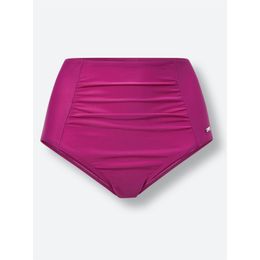 feel good Damen Bikini-Slip mit Raffungen, magenta, Gr&ouml;&szlig;e 50