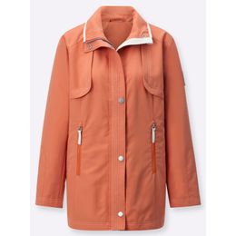 WITT Damen &Uuml;bergangsjacke mit Rei&szlig;verschluss-Nahttaschen, papaya, Gr&ouml;&szlig;e 38