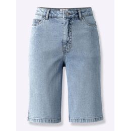 Heine Witt Damen Jeansshort in 5-Pocket-Form, blue-bleached, Gr&ouml;&szlig;e 44