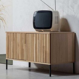 Pharao24.de Fernseh Unterschrank 100 cm in Eichefarben Skandi Design
