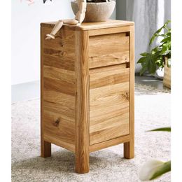 Pharao24.de Nachtschränkchen aus Wildeiche Massivholz 60 cm hoch