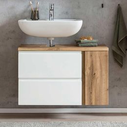Pharao24.de Waschtischschrank modern mit Siphon Ausschnitt Made in Germany