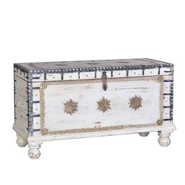 Pharao24.de Holztruhe Dekotruhe im orientalischen Stil mit Metallgriffen