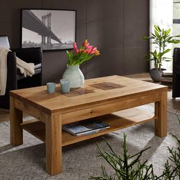 Pharao24.de Wohnzimmer Couchtisch aus Wildeiche Massivholz modern