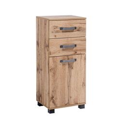 Pharao24.de Badezimmer Unterschrank in Wildeichefarben 40 cm breit