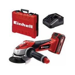Einhell Power X-Change Akku-Winkelschleifer TE-AG 18/115 Li Kit, 18Volt rot/schwarz, Li-Ionen Akku 3,0Ah, in E-Box S35