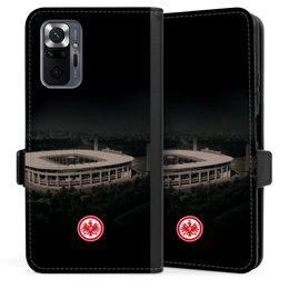 DeinDesign Xiaomi Redmi Note 10 Pro Handy Klapph&uuml;lle Handyh&uuml;lle aus Kunst Leder schwarz Flip Case Official Licensed Product Stadium Eintracht Frankfurt Sideflip 