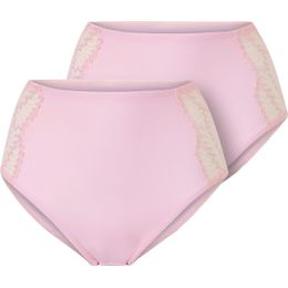 w&auml;schepur Damen H&uuml;ftslip mit Spitzen-Einsatz seitlich hellros&eacute;, Gr&ouml;&szlig;e 36/38