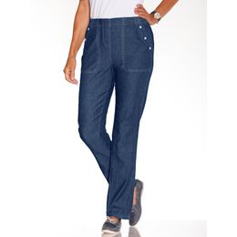 WITT Damen Schlupfjeans aus reiner Baumwolle, blue-stone-washed, Gr&ouml;&szlig;e 19