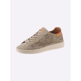 Gemini Damen Schn&uuml;rschuh mit Perforierung, sand, Gr&ouml;&szlig;e 38