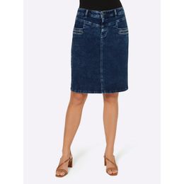 Heine Damen Jeansrock, Blau, Gr. 38, Kurze R&ouml;cke, Material: Baumwolle