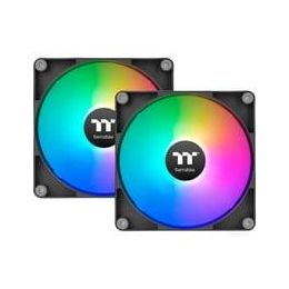 Thermaltake CT120 Reverse ARGB Sync PC Cooling Fan, Geh&auml;usel&uuml;fter schwarz, 2er Pack, ohne Controller, Reverse, 120 mm