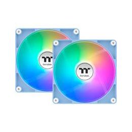 Thermaltake CT140 ARGB Sync PC Cooling Fan Hydrangea Blue, Geh&auml;usel&uuml;fter hellblau, 2er Pack, 140 mm