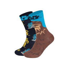 Happy Socks Socken Herren Gr&ouml;&szlig;e 36/40 hellblau / braun / schwarz