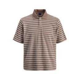 Jack & Jones Jack & Jones Poloshirt 'JORGEN' Herren Gr&ouml;&szlig;e S schoko / wei&szlig;