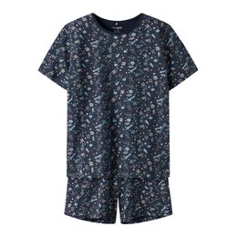 Two Soon Pyjama Jungen Gr&ouml;&szlig;e 146/152 nachtblau / hellblau / wei&szlig;