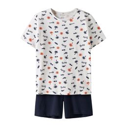 Two Soon Pyjama Jungen Gr&ouml;&szlig;e 134/140 navy / orange / wei&szlig;