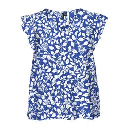 Vero Moda Curve Bluse 'VMCVera' Damen Gr&ouml;&szlig;e 6XL royalblau / wei&szlig;