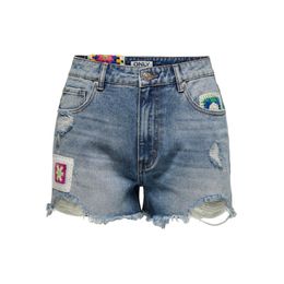 Only Shorts 'Zuma' Damen Gr&ouml;&szlig;e 30/31 blue denim / gr&uuml;n / pink / wei&szlig;
