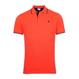 U.S. Polo Assn. Poloshirt Herren Gr&ouml;&szlig;e L nachtblau / orange