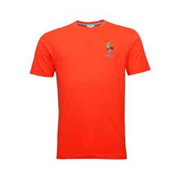 U.s. Polo Assn. T-Shirt Herren Gr&ouml;&szlig;e XXXL beige / neonblau / orangerot