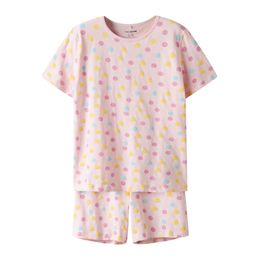 Two Soon Pyjama M&auml;dchen Gr&ouml;&szlig;e 98/104 hellblau / limone / pitaya / altrosa